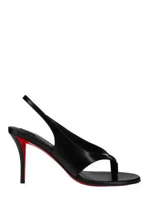 CHRISTIAN LOUBOUTIN Christian Louboutin Miss Z Infradita Black Kid Leather Slingback Sandals