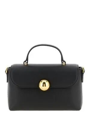 Furla Moonlight Grained Leather Tote Bag - Black