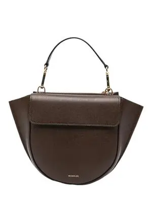 WANDLER Mini Hortensia Leather Tote Bag - Black