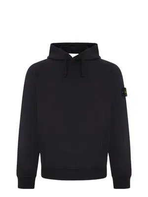 Stone Island Long-sleeve Hooded Sweatshirt - Black