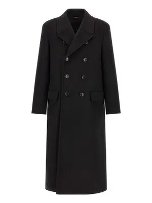 TOM FORD Luxury Melton Officer Coat - Black