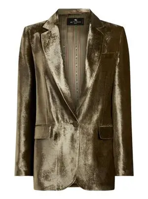 Etro Etro Single-Breasted Velvet Blazer No