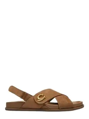 COACH Sculpted C Criss Cross Sandal Coconut