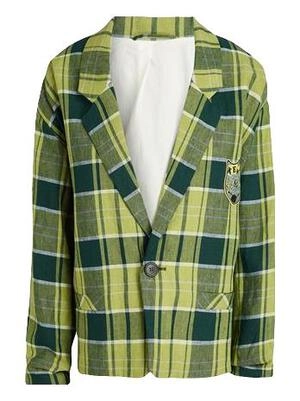 Kenzo Single-breasted Linen Blazer - Green