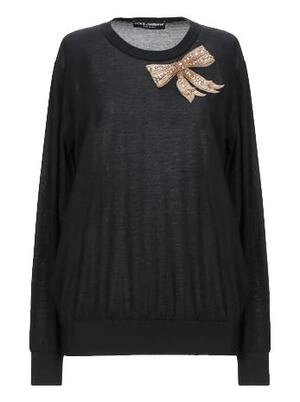 Dolce & Gabbana Cashmere, Glass, Polyester, Silk, And Brass Sweater - Black