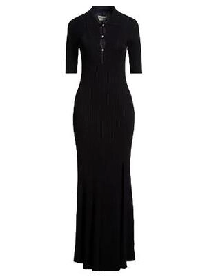Zadig&Voltaire Ribbed Knit Maxi Dress With Collar - Black