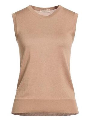 PUROTATTO Sleeveless Silk & Cashmere Knit Top - Beige