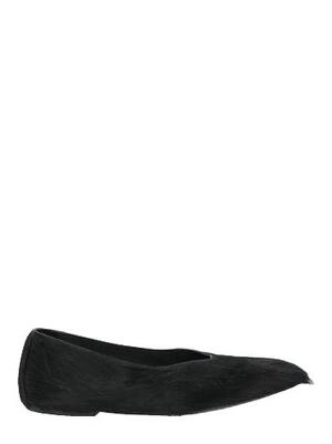 Rick Owens Calf Hair Ballet Flats - Black