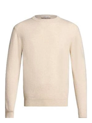 WOOL & CO Merino Wool And Cashmere Crewneck Sweater - Beige