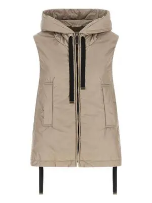 Max Mara MAX MARA THE CUBE 'Greengo' Sleeveless Hooded Vest Cream