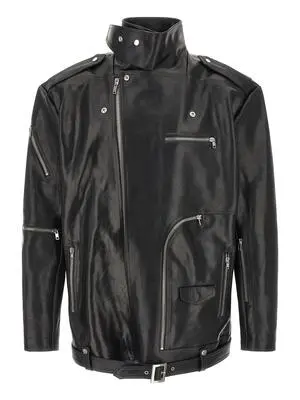 Rick Owens Jumbo Bauhaus Stooges Biker Jacket - Black