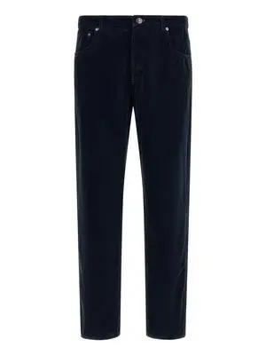 Brunello Cucinelli BRUNELLO CUCINELLI Straight-Leg Corduroy Trousers Blue