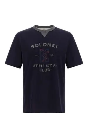 Brunello Cucinelli Solomei Athletic Club' T-shirt - Blue