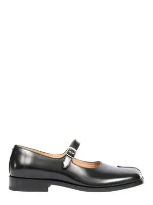MAISON MARGIELA Calf Leather Tabi Mary Jane Loafers - Black