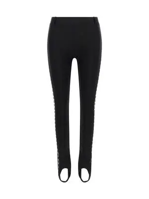 Moschino Leggings With Side Logo Band - Multicolor