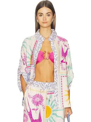 Agua Bendita Chrissy Alina Top In Multi-print - Multicolor