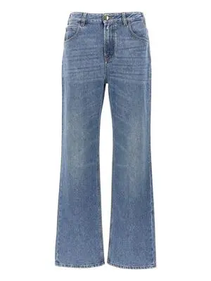 Chloé High Waist Wide Leg Jeans - Blue