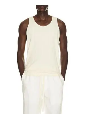 PERCIVAL Leon Ribbed Vest - Ecru