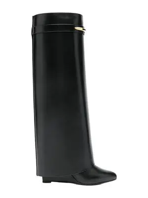 Givenchy Knee-high Wedge Heel Boots - Black