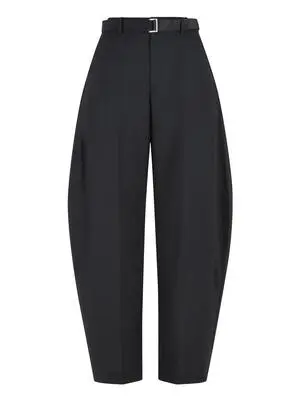 Sacai Wool Blend Wide Leg Pants - Black