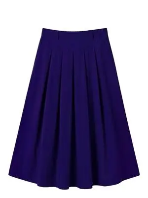 LOUCHE Alexia Recycled Cotton Midaxi Skirt - Blue