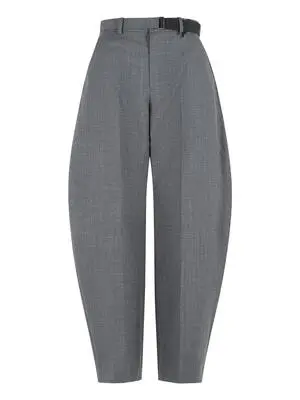 Sacai Grey Wool Trousers - Gray