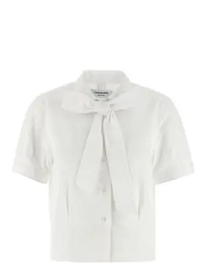 Thom Browne Cotton Poplin Sash Shirt - White