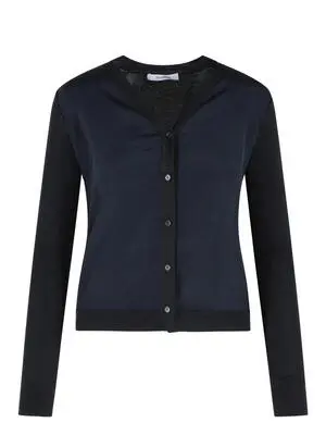 Max Mara Ninfee Silk And Cashmere V-neck Cardigan - Blue