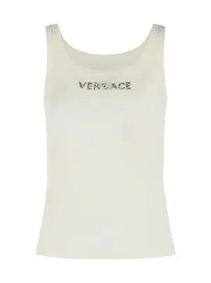 Versace Virgin Wool Tank Top - Cream