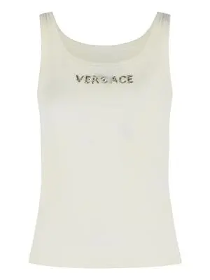 Versace Virgin Wool Tank Top - Cream