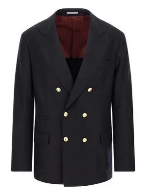 Brunello Cucinelli Double-breasted Blazer - Blue