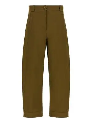 Max Mara Max Mara MxmAdorni Cropped Wide Leg Pants Green