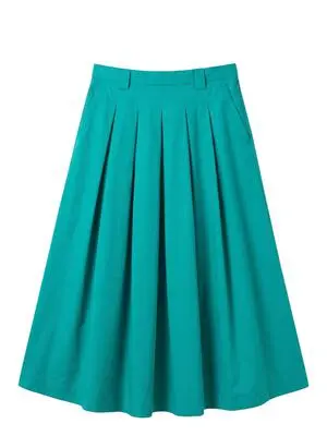 LOUCHE Alexia Recycled Cotton Midaxi Skirt - Green