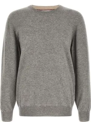 Brunello Cucinelli Cashmere Crewneck Sweater - Gray