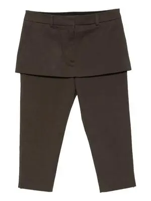 Acne Studios Layered Cropped Trousers - Brown