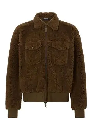 Dsquared2 Teddy Fleece Trucker Jacket - Brown