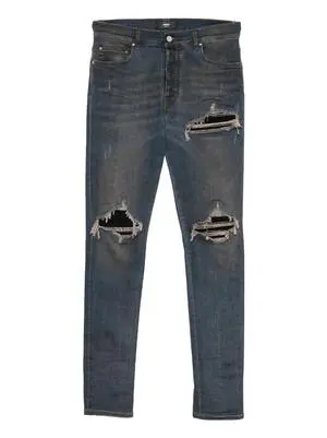Amiri Slim-fit Distressed Denim Jeans - Blue