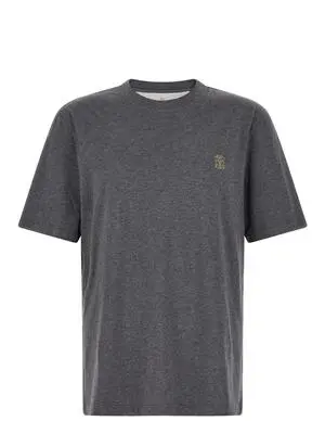 Brunello Cucinelli Stemma Solomeo' T-shirt - Gray