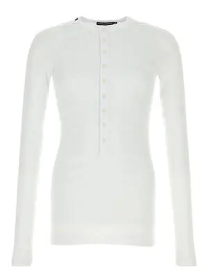 Dolce & Gabbana Stretch Cotton T-shirt - White