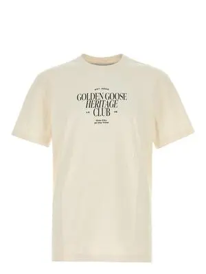 GOLDEN GOOSE Ivory Cotton T-shirt - White