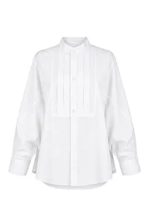 IZABELA MANDOIU Two-collar Fine Cotton Shirt - White