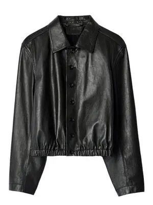 LEMAIRE Leather Jacket - Black