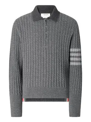 Thom Browne Grey Polo Shirts - Gray