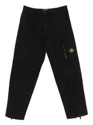 Stone Island Regular & Straight-leg Cargo Trousers - Black
