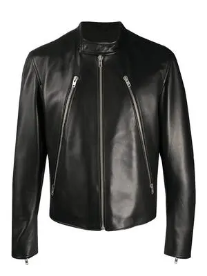 MAISON MARGIELA Leather Moto Jacket - Black