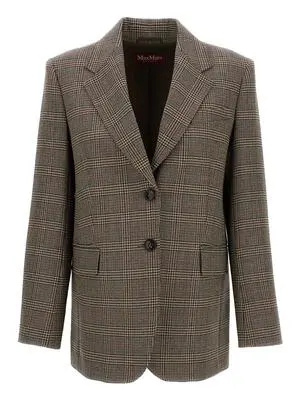 Max Mara Single-breasted Wool Blazer - Multicolor