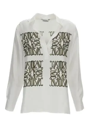 Max Mara Max Mara Printed Silk Shirt Multicolor