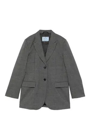 Prada Grey Virgin Wool Blazer - Gray