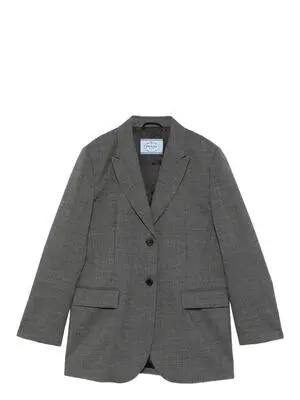 Prada Grey Virgin Wool Blazer - Gray