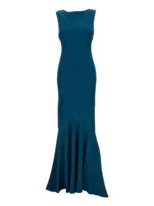 Max Mara Envers Satin Long Dress - Multicolor